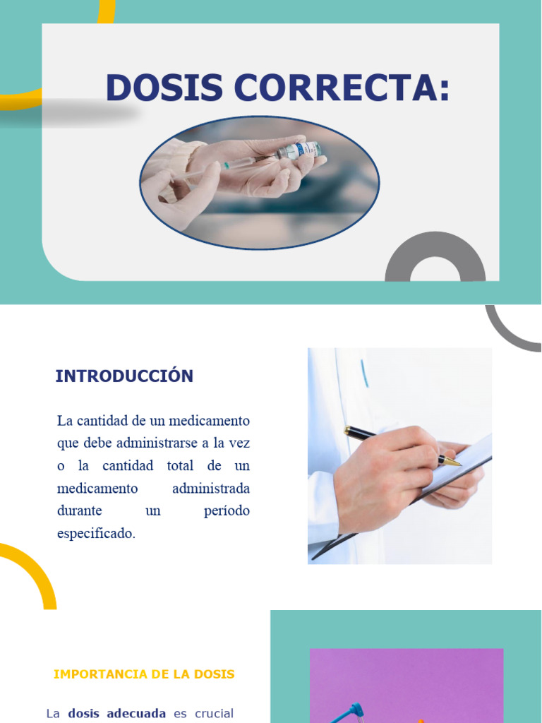 Dosis y Vías de Administración de Medicamentos | PDF