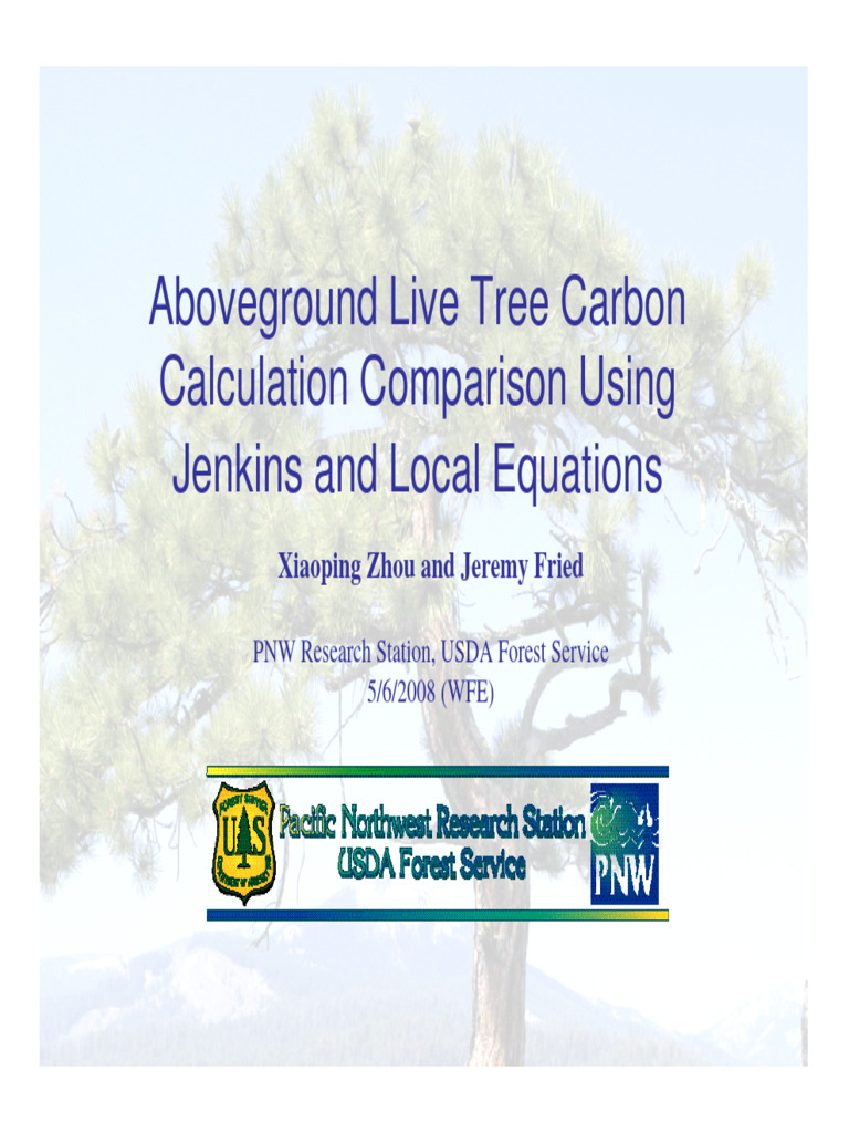 Above Ground Carbon Equations | PDF