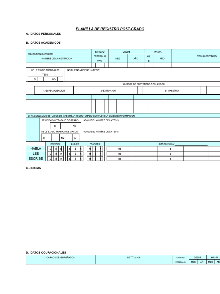 Planillas y documentos Ordenados | PDF
