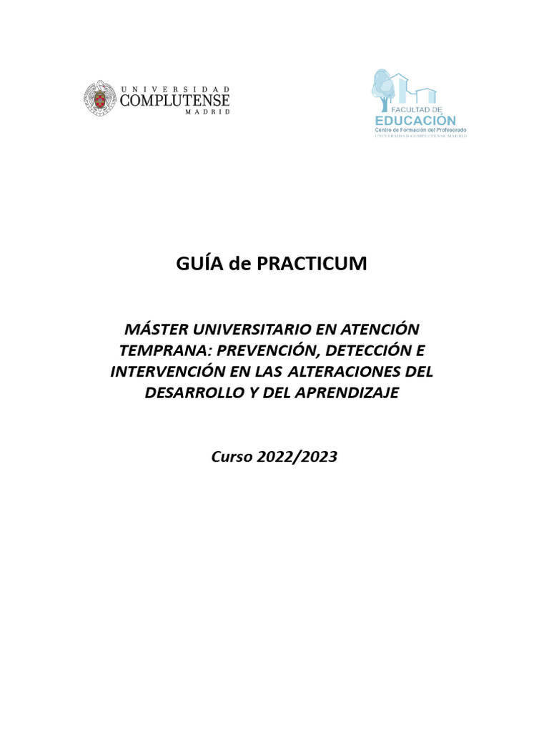 Guía de Practicum | PDF | Evaluación | Aprendizaje