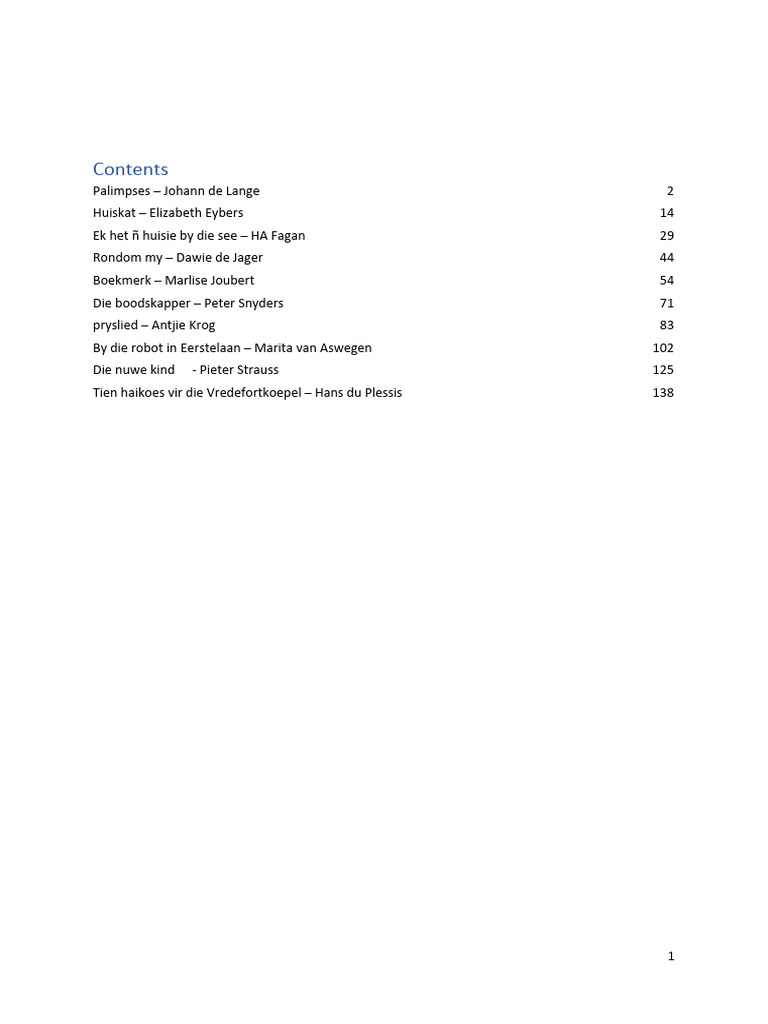 Afrikaans Gedigte (Poems) Notes Grade 12 | PDF