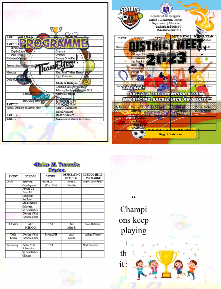 District Meet Cover Page | PDF