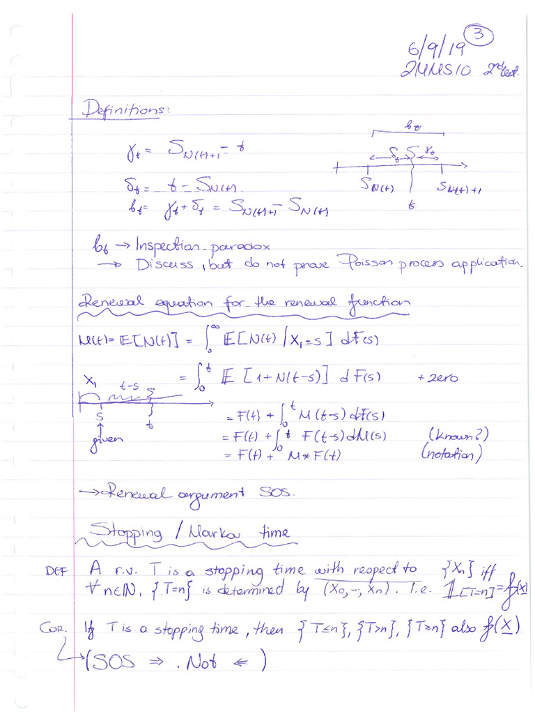03 Lecture - Renewal Processes | PDF