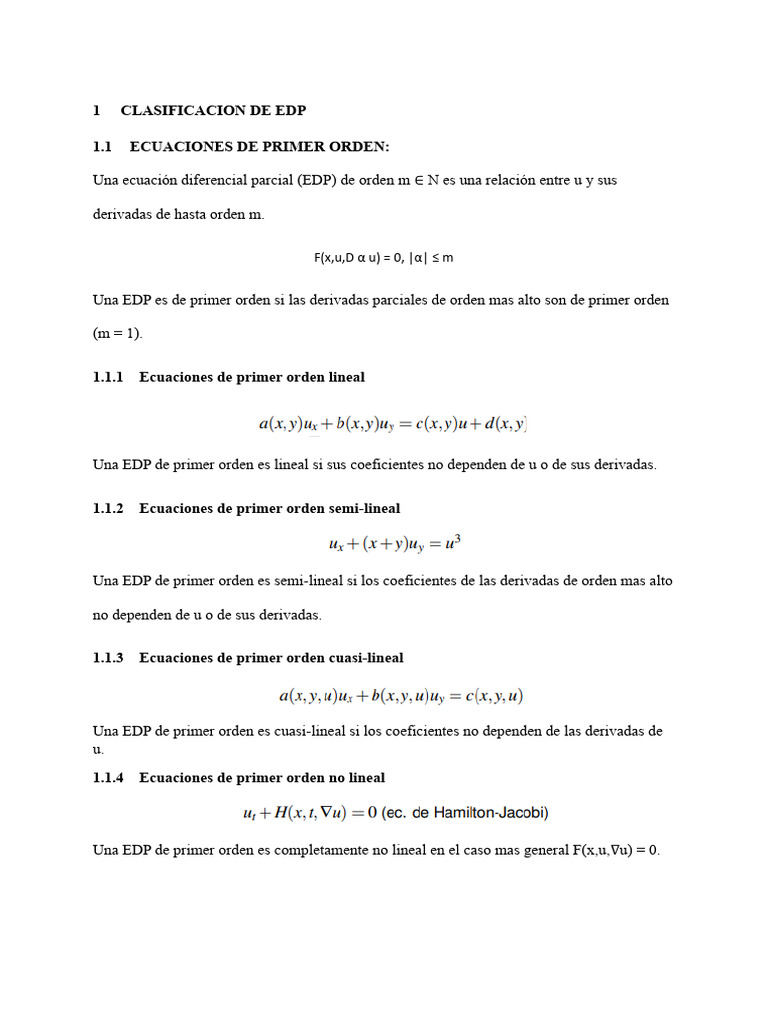 Clasificacion de Edp | PDF