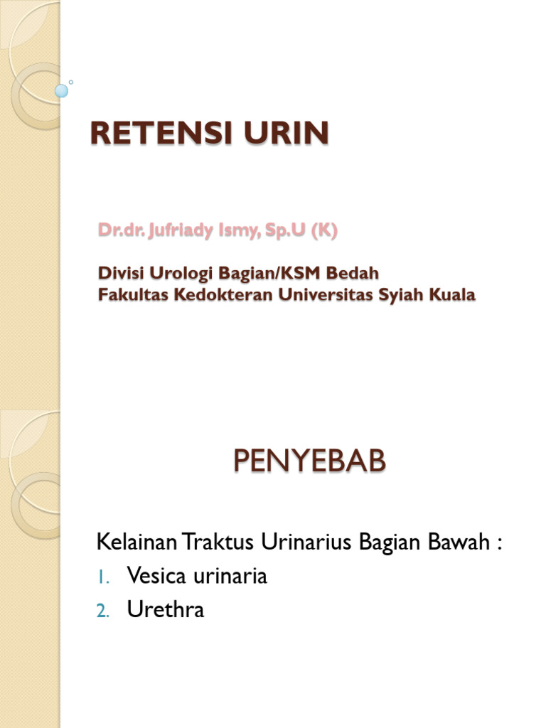 Retensi Urin | PDF