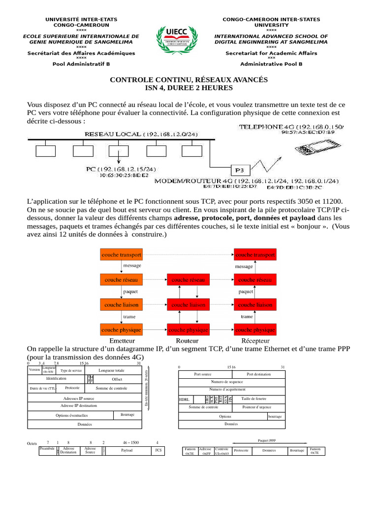 CC Reseaux Avc Corrige | PDF