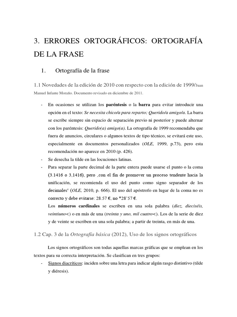 Tema de La Ortogrfía de La Frase | PDF