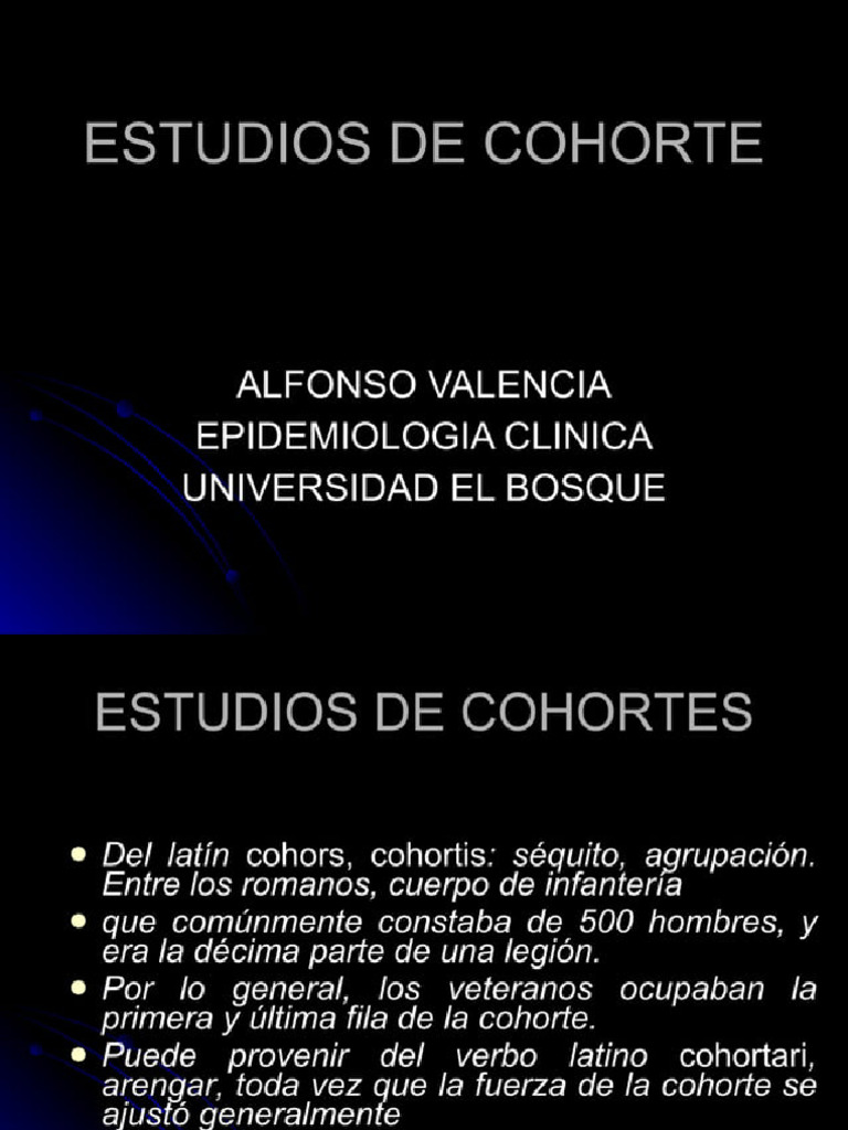 Estudios de Cohorte | PDF