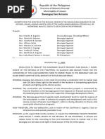 Barangay Certification-Interposing No Objection | PDF