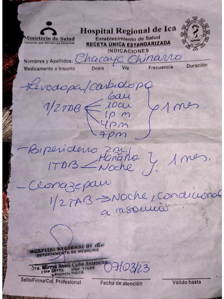 Receta Neurología | PDF