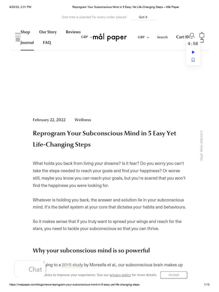 Reprogram Your Subconscious Mind in 5 Easy Yet Life-Changing Steps ...