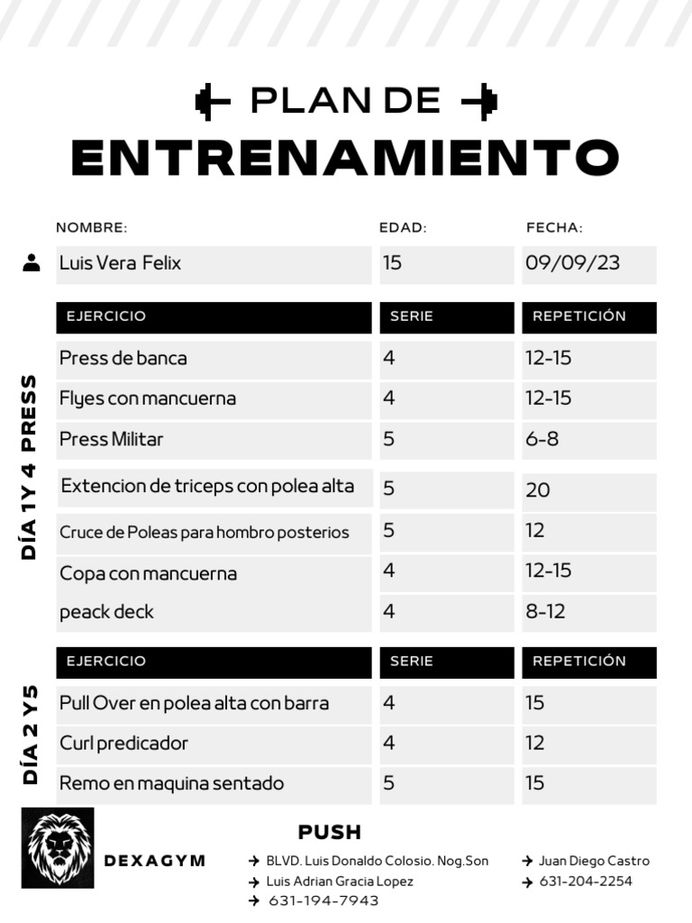 Plan de Entrenamiento | PDF