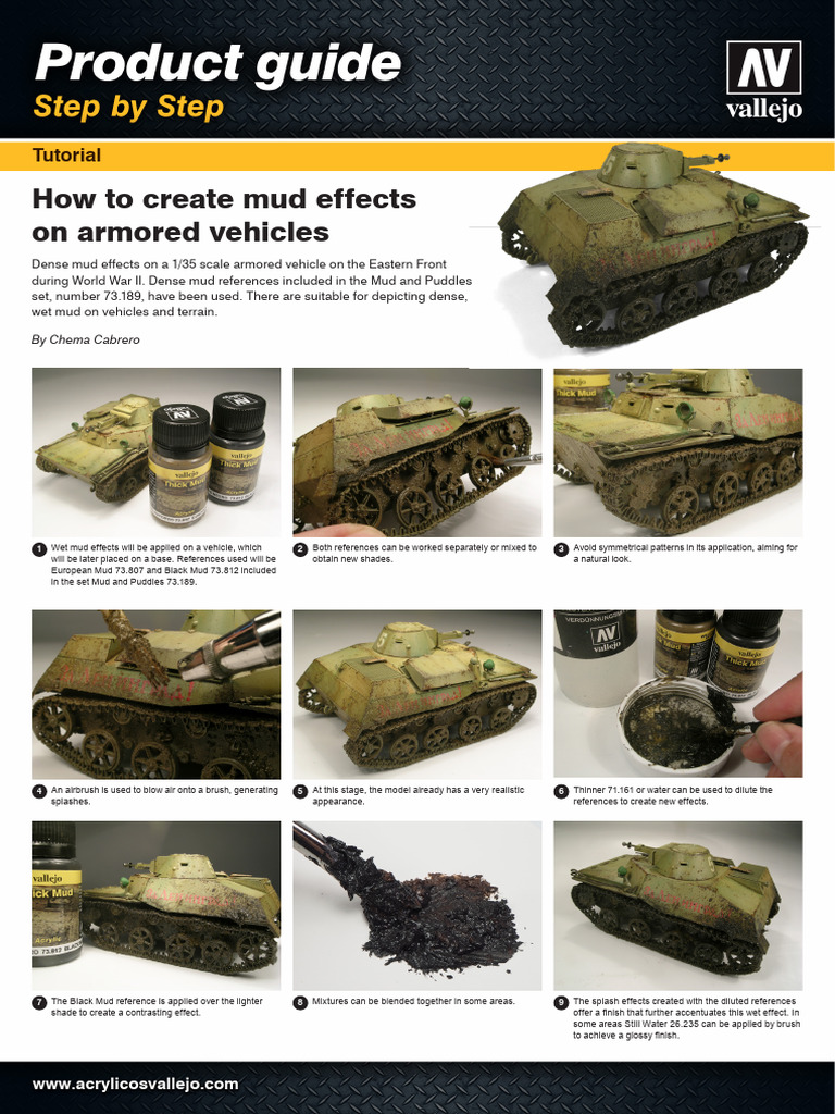 Vallejo Stepbystep How To Create Mud Effects On Armored Vehicles EN | PDF