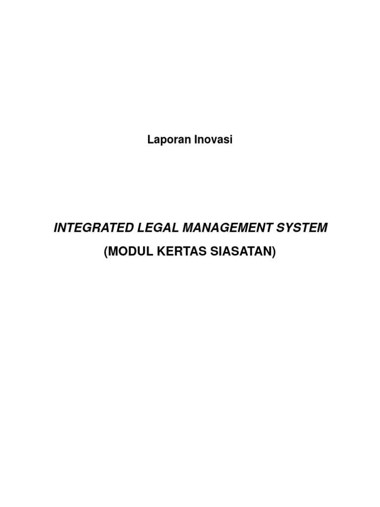 417 Integrated Legal Management System Modul Kertas Siasatan | PDF