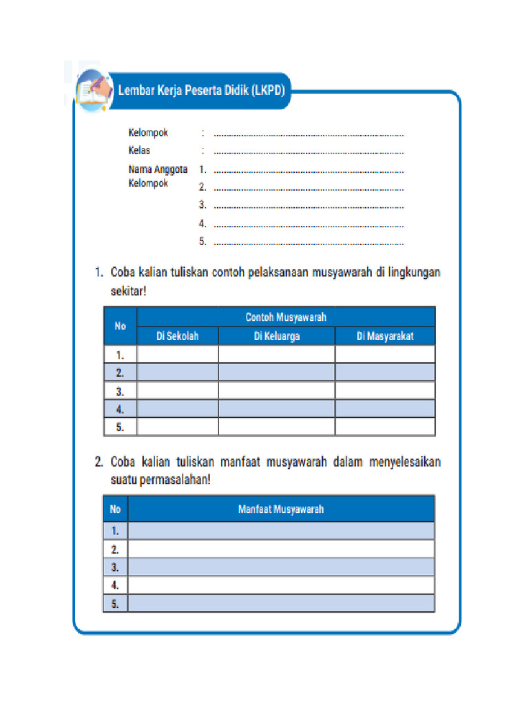 LKPD MUSYAWARAH | PDF