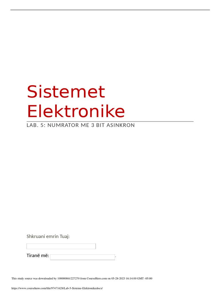 Lab 5 Sisteme Elektronike | PDF Lab 5 Sisteme Elektronike | PDF