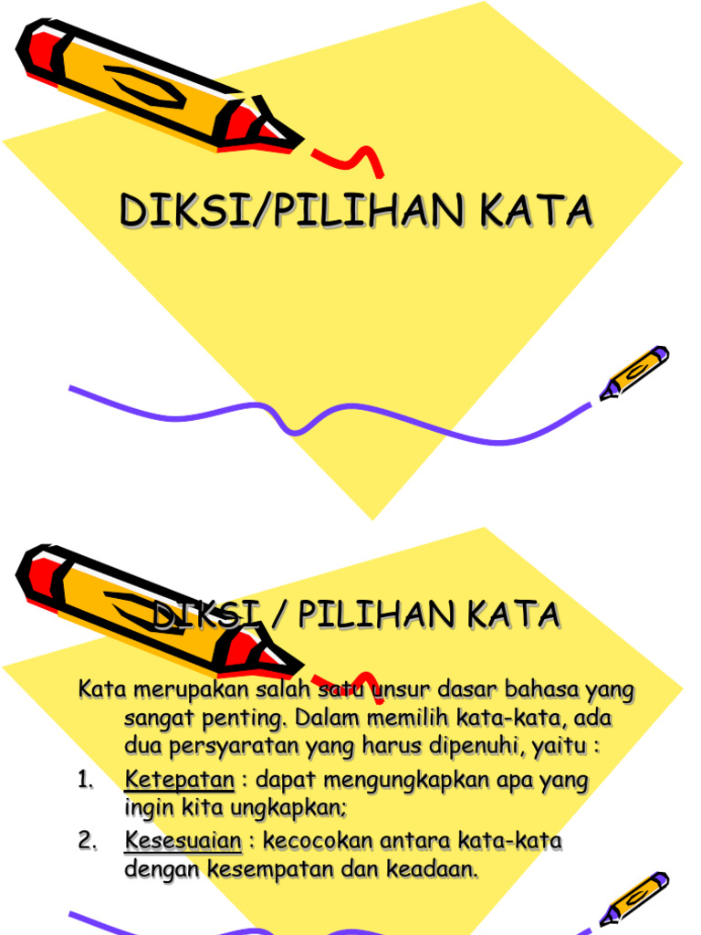 SI088 Sesi 3 Diksi Atau Pilihan Kata | PDF