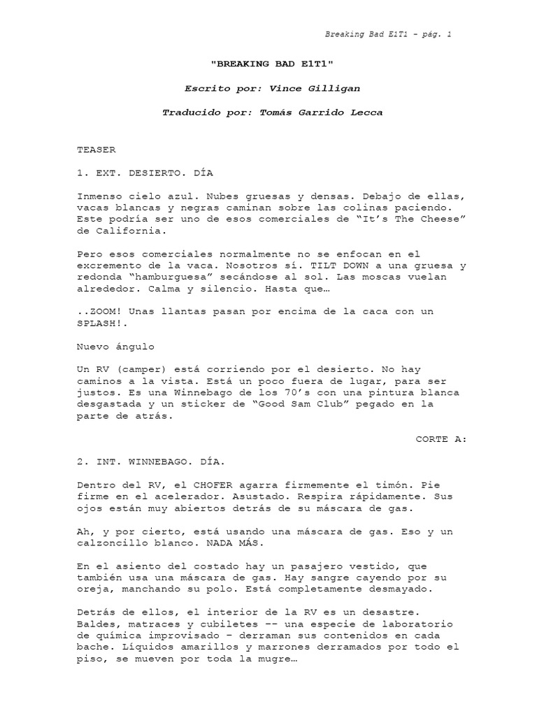 EJ 2 - BREAKING BAD CAP 1 Traducido | PDF