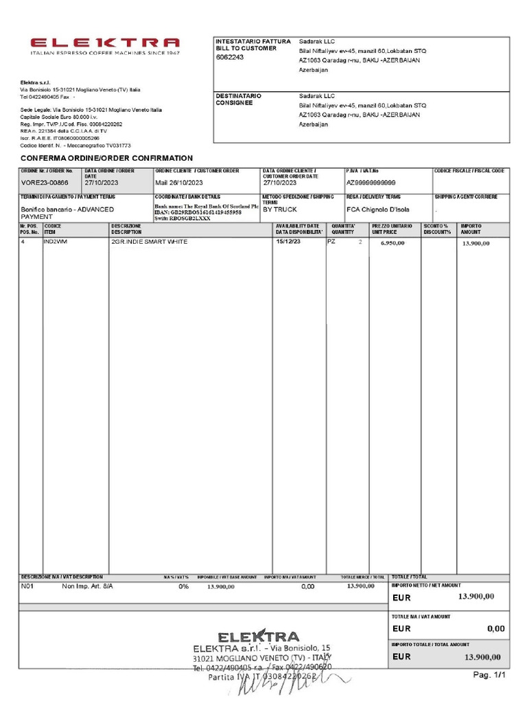 866 Final Proforma | PDF