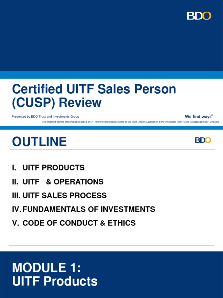 Bdo Ucp Handouts v2 | PDF