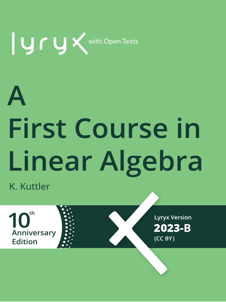 Kuttler LinearAlgebra AFirstCourse 2023B | PDF | Art | Technology ...