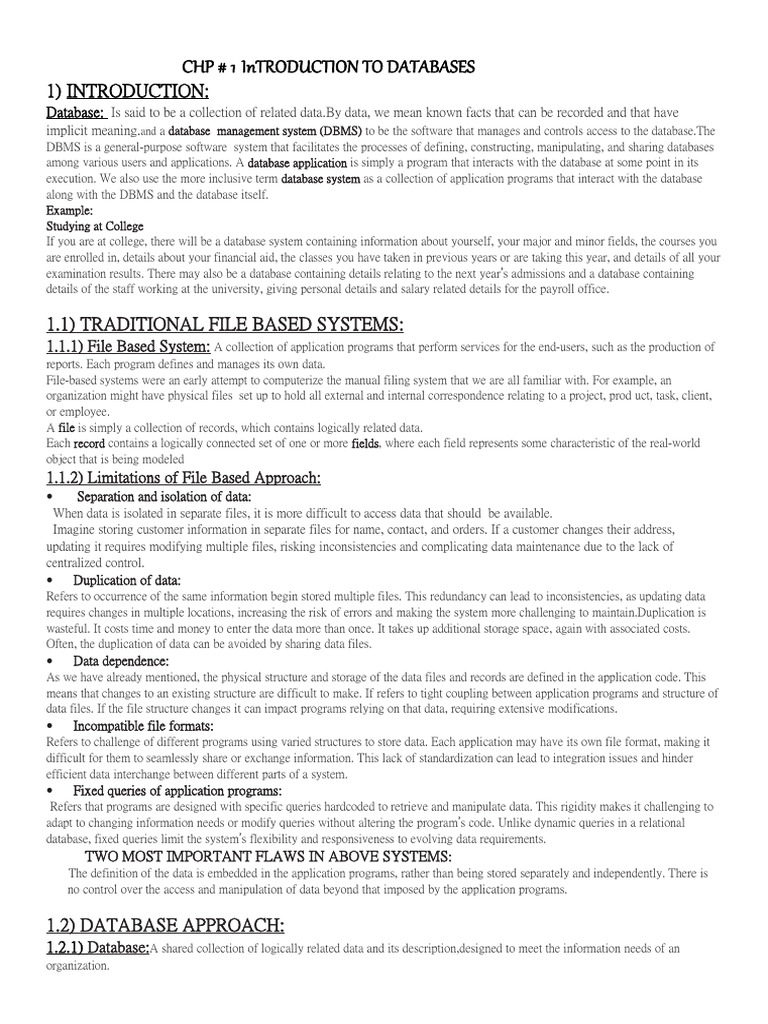DBMS 2 Chapter | PDF | Computers