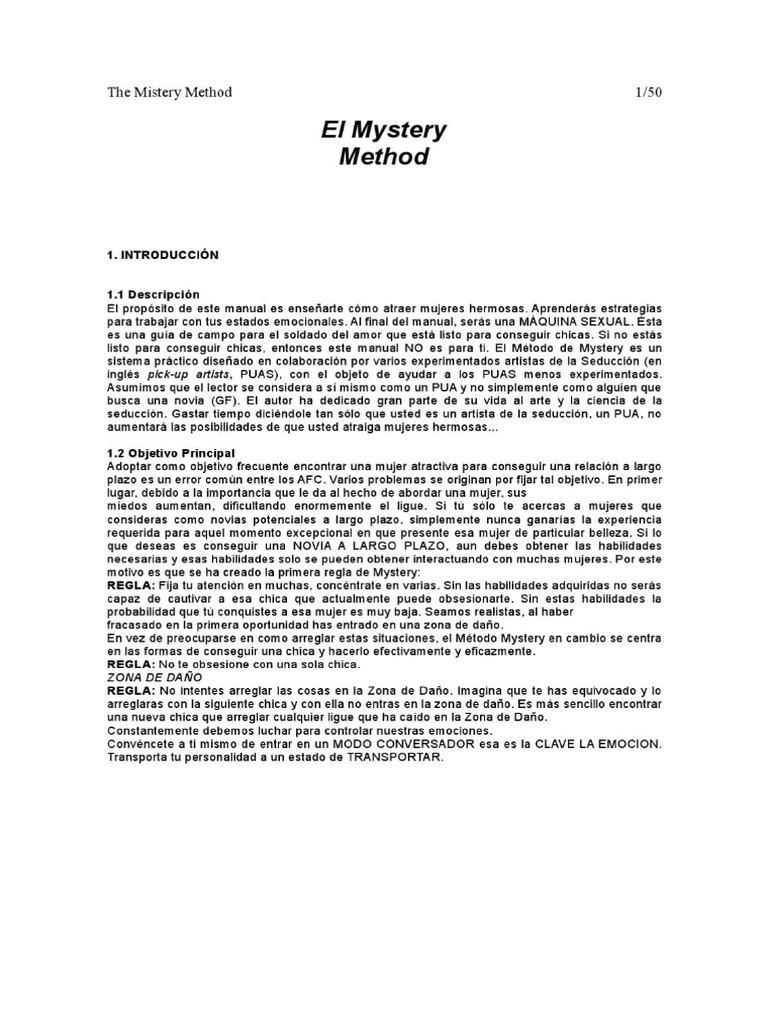 Mistery Method | PDF