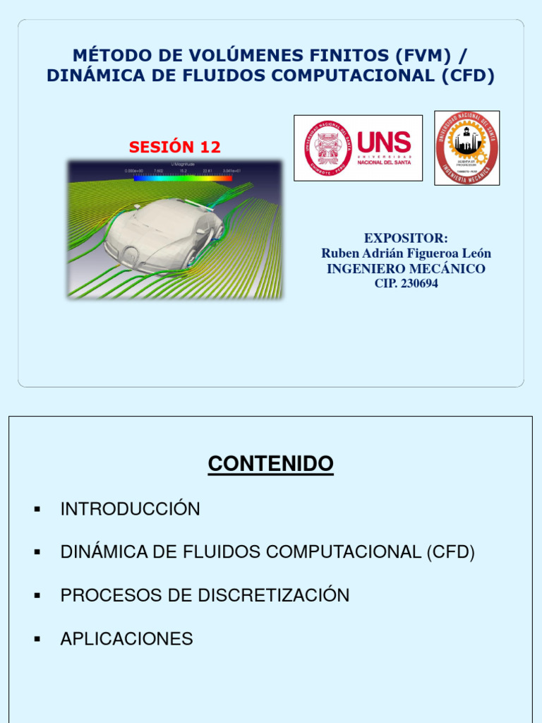 Sesión 12 - Método de Volúmenes Finitos - CFD | PDF | Tecnología