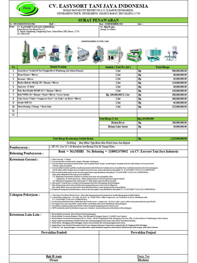 Contoh Surat Penawaran Barang | PDF