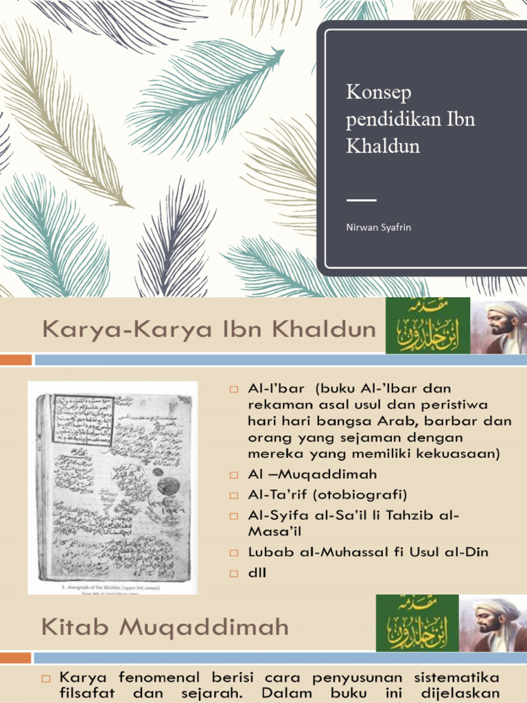 Konsep Pendidikan Ibn Khaldun. Dr. Nirwan | PDF