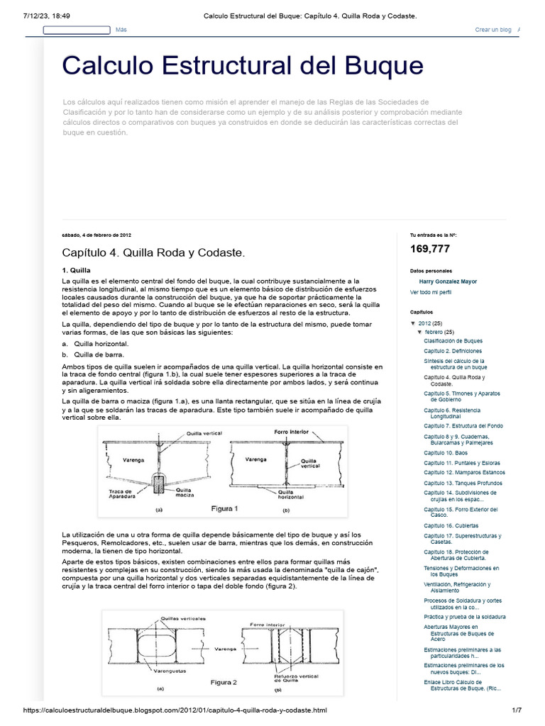 Calculo Estructural Del Buque - Capítulo 4. Quilla Roda y Codaste | PDF ...