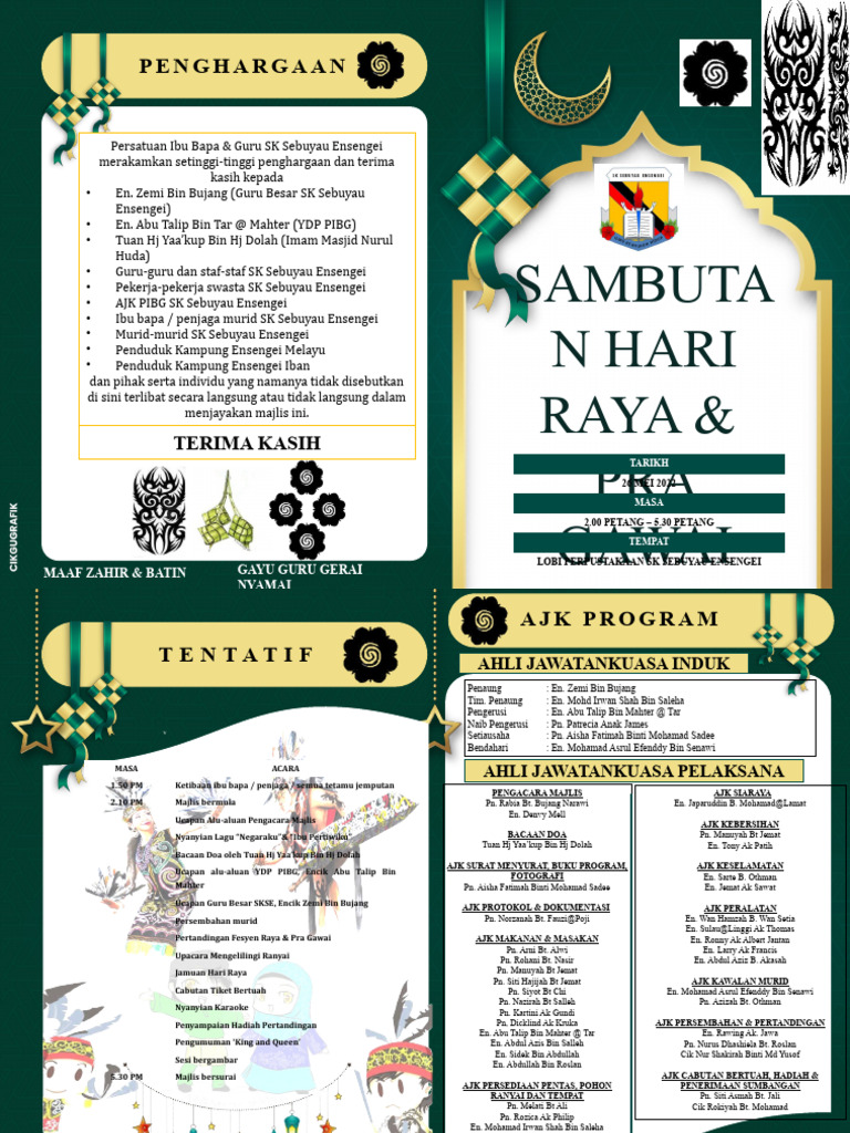 TEMPLATE BUKU PROGRAM SAMBUTAN HARI RAYA PRA GAWAI 2022 | PDF