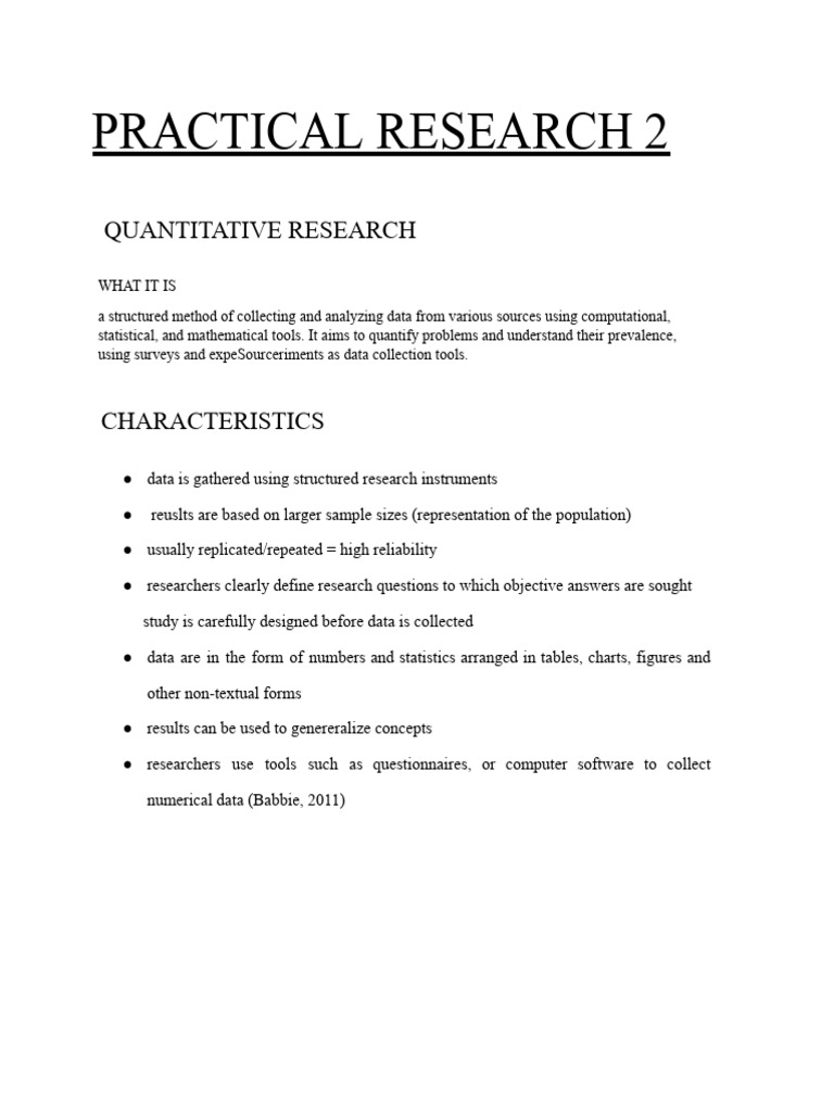 Practical Research 2 | PDF