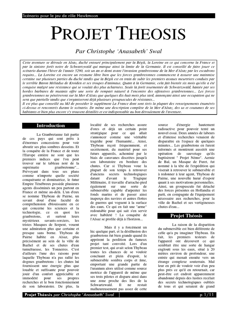 Projet Theosis | PDF