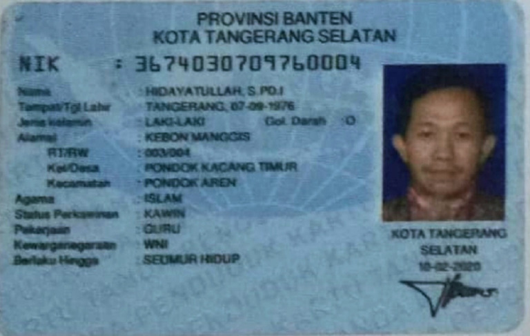 KTP Contoh | PDF
