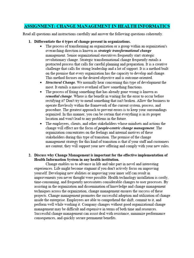 Change Management | PDF