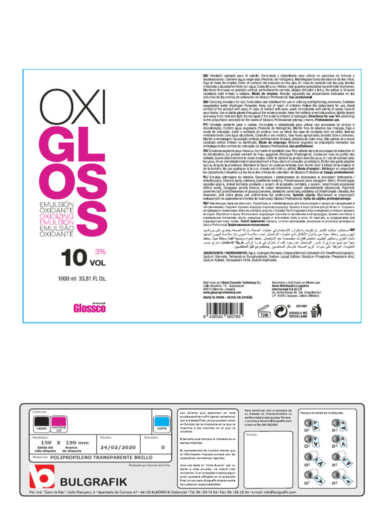 Boceto Oxigloss 10 VOL 1L | PDF