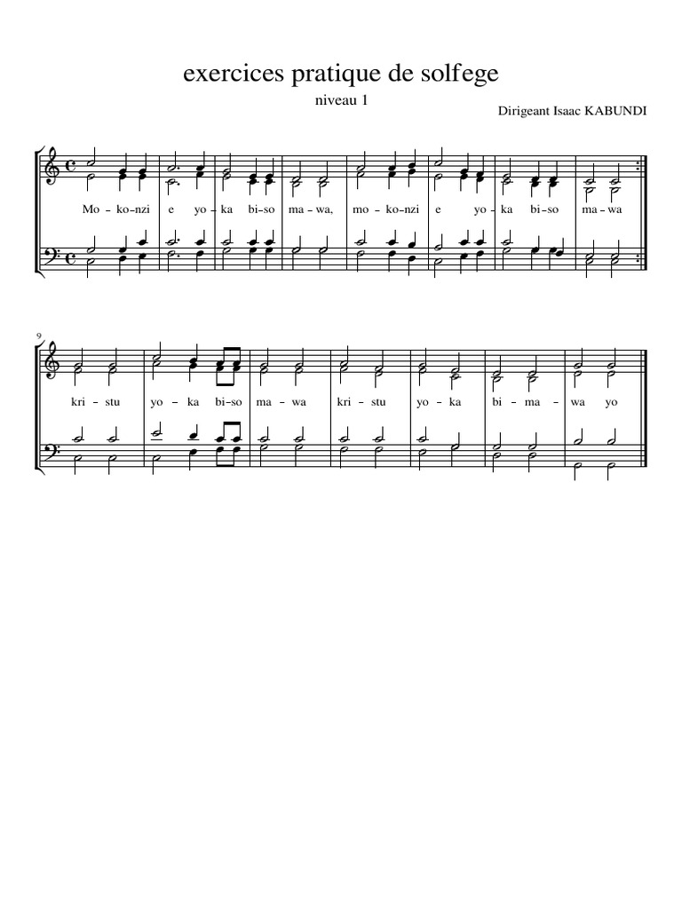 Exercices Pratique de Solfege | PDF