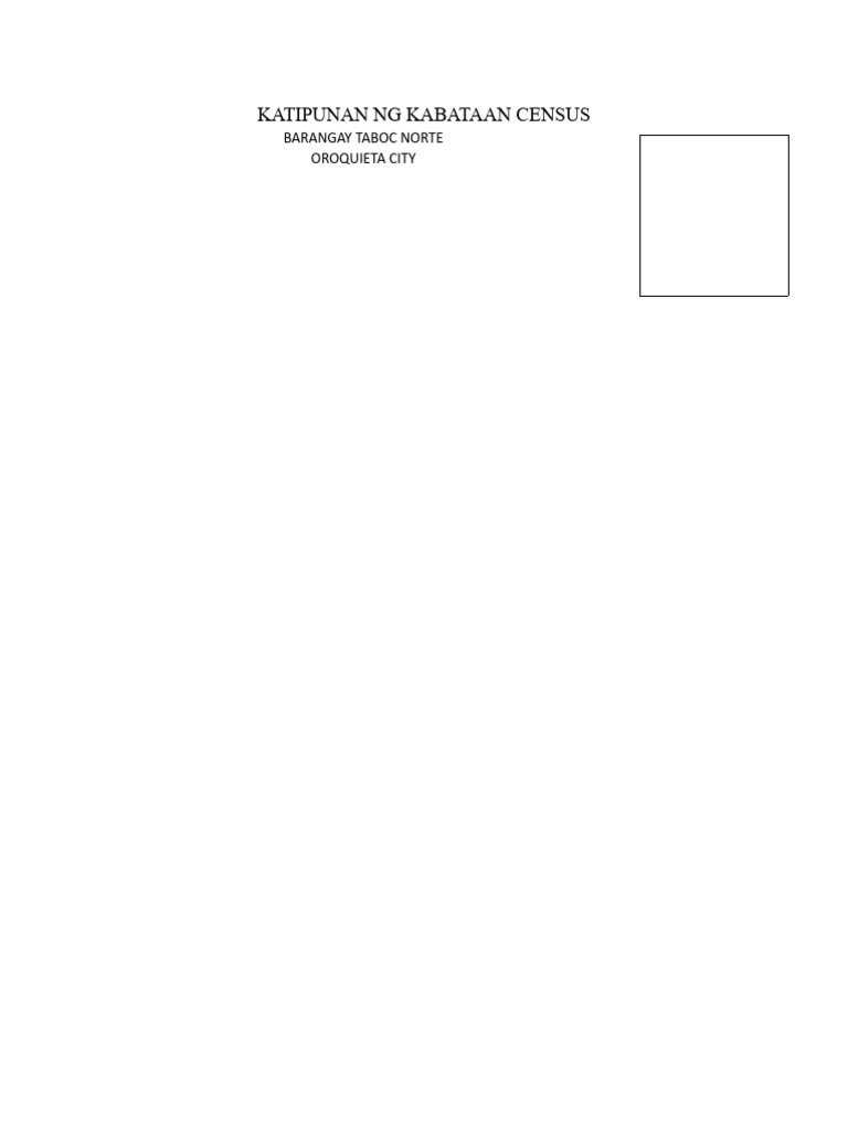 Katipunan NG Kabataan Census | PDF