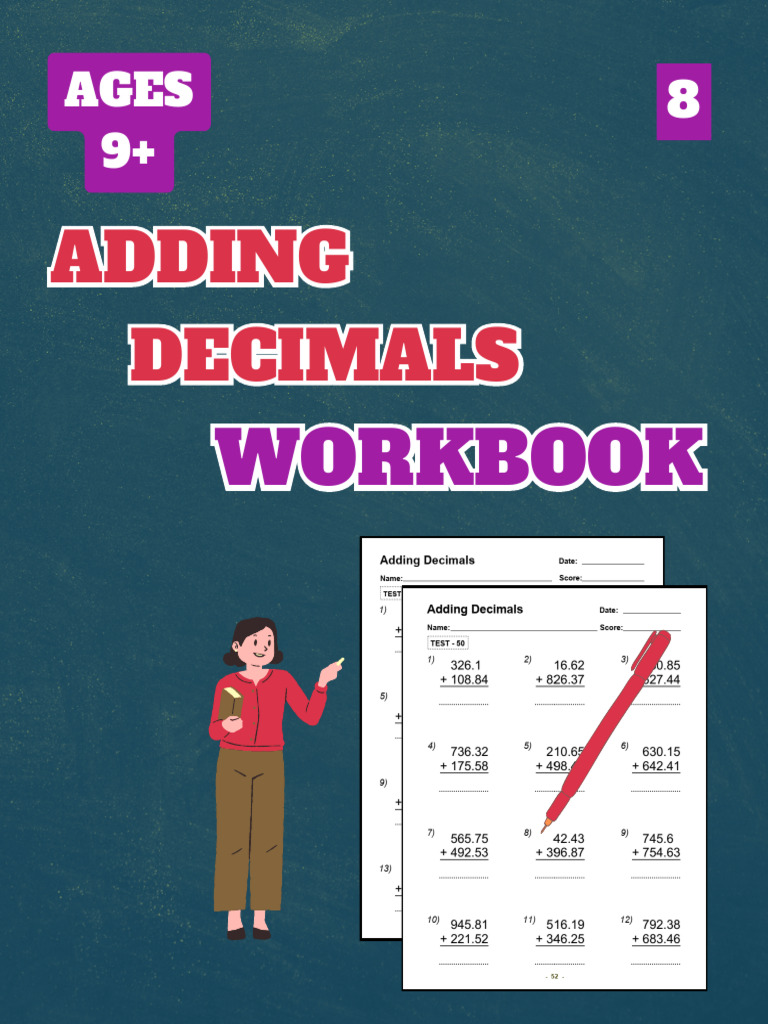 Adding Decimals Workbook, Level 8 | PDF
