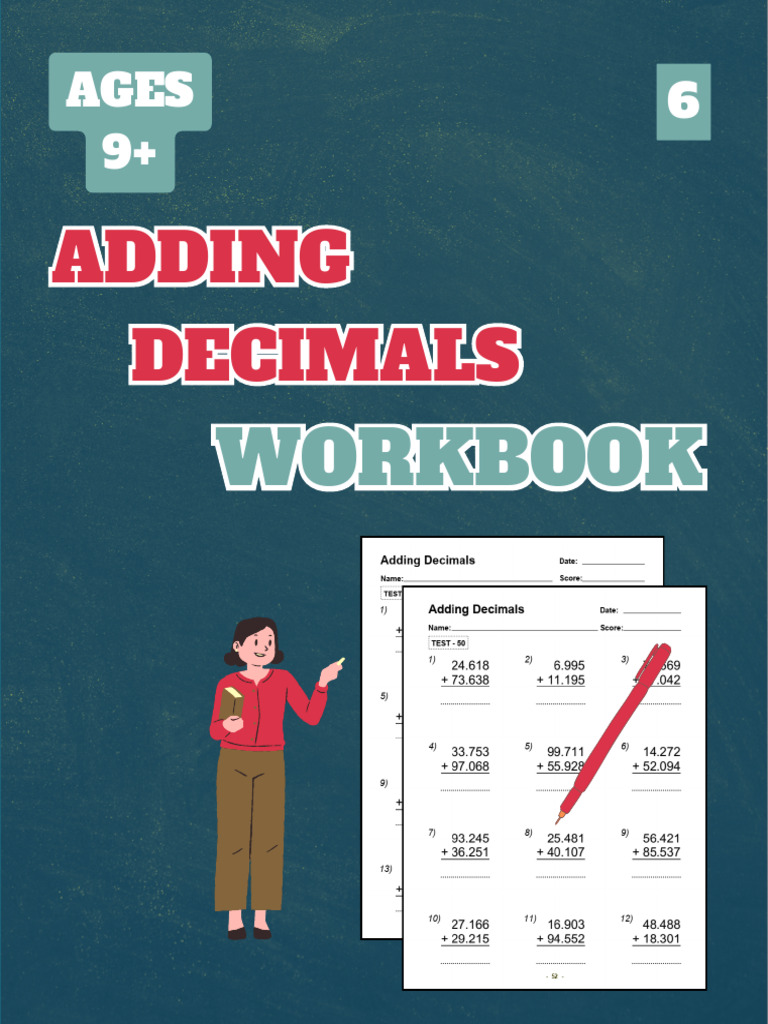 Adding Decimals Workbook, Level 6 | PDF