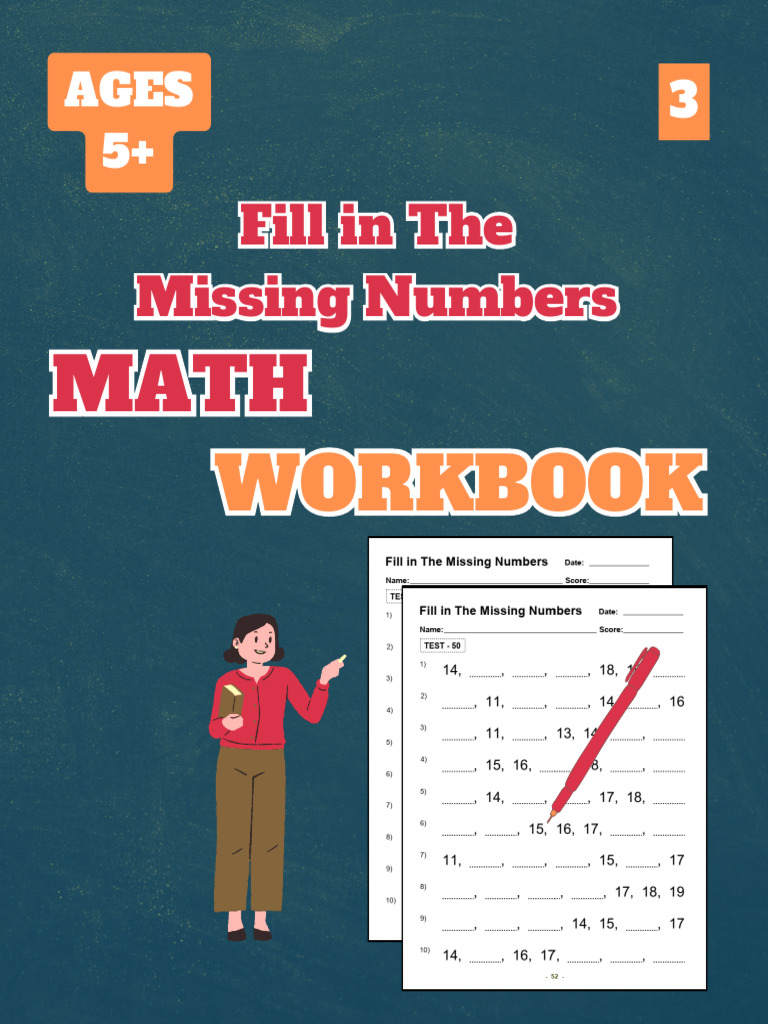 Fill in The Missing Numbers Math Workbook, Level 3 | PDF