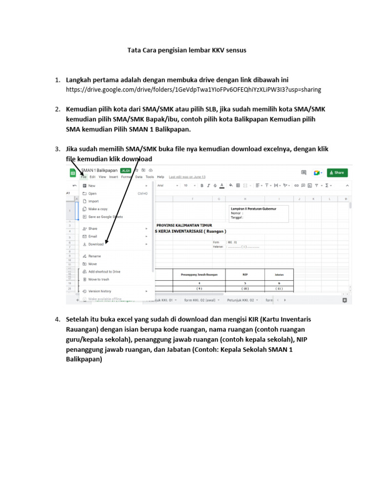 Tata Cara Pengisian Lembar KKV Sensus PDF | PDF