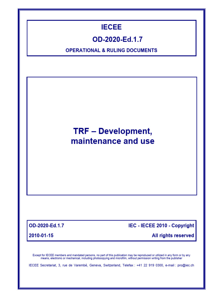 Od-2020 TRF Guidelines | PDF