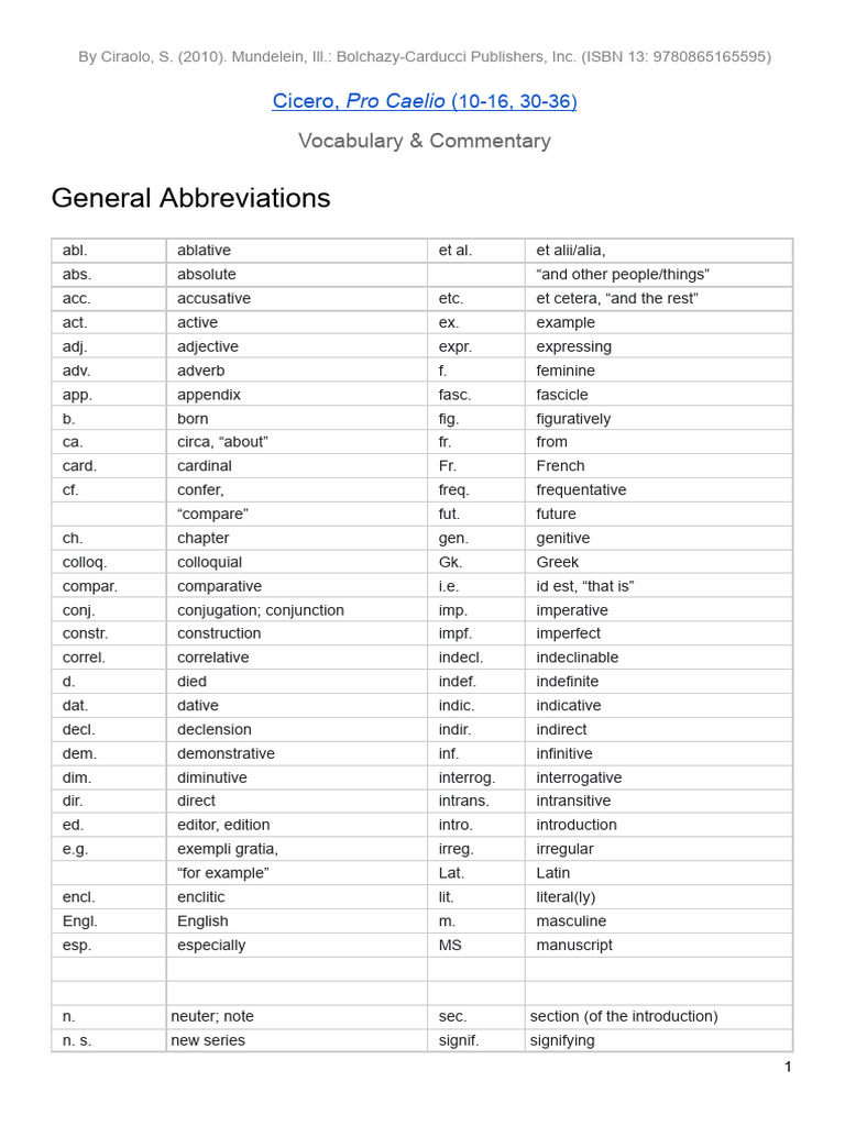 Cicero Pro Caelio Commentary | PDF