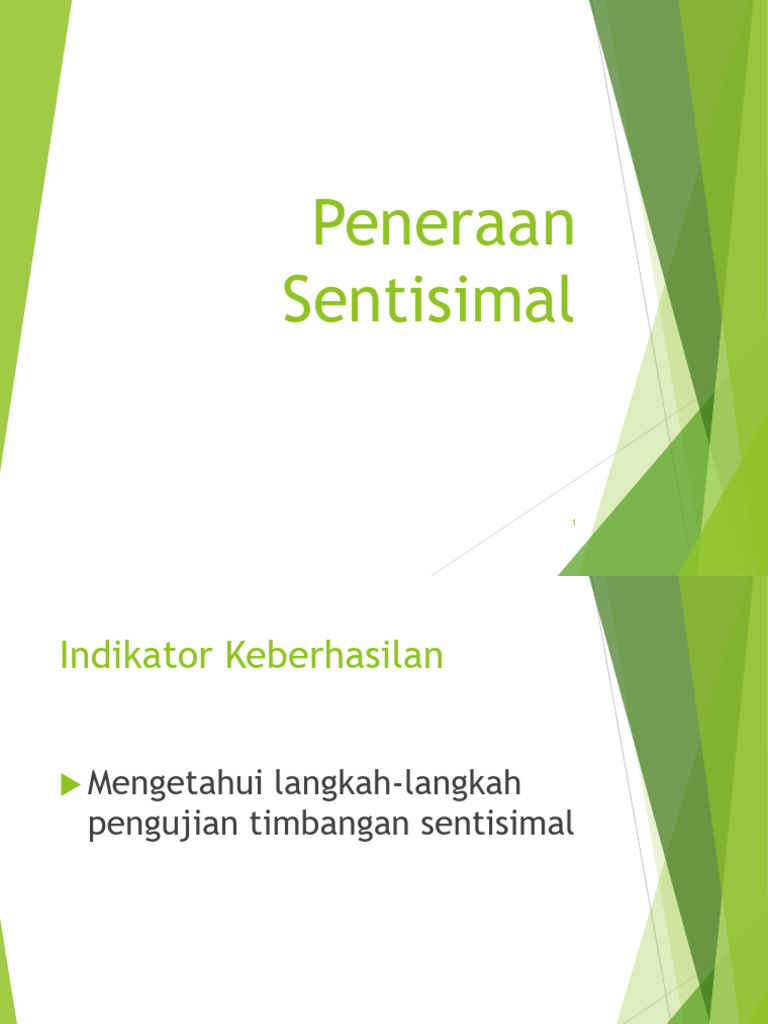 Panduan Timbangan Sentisimal | PDF