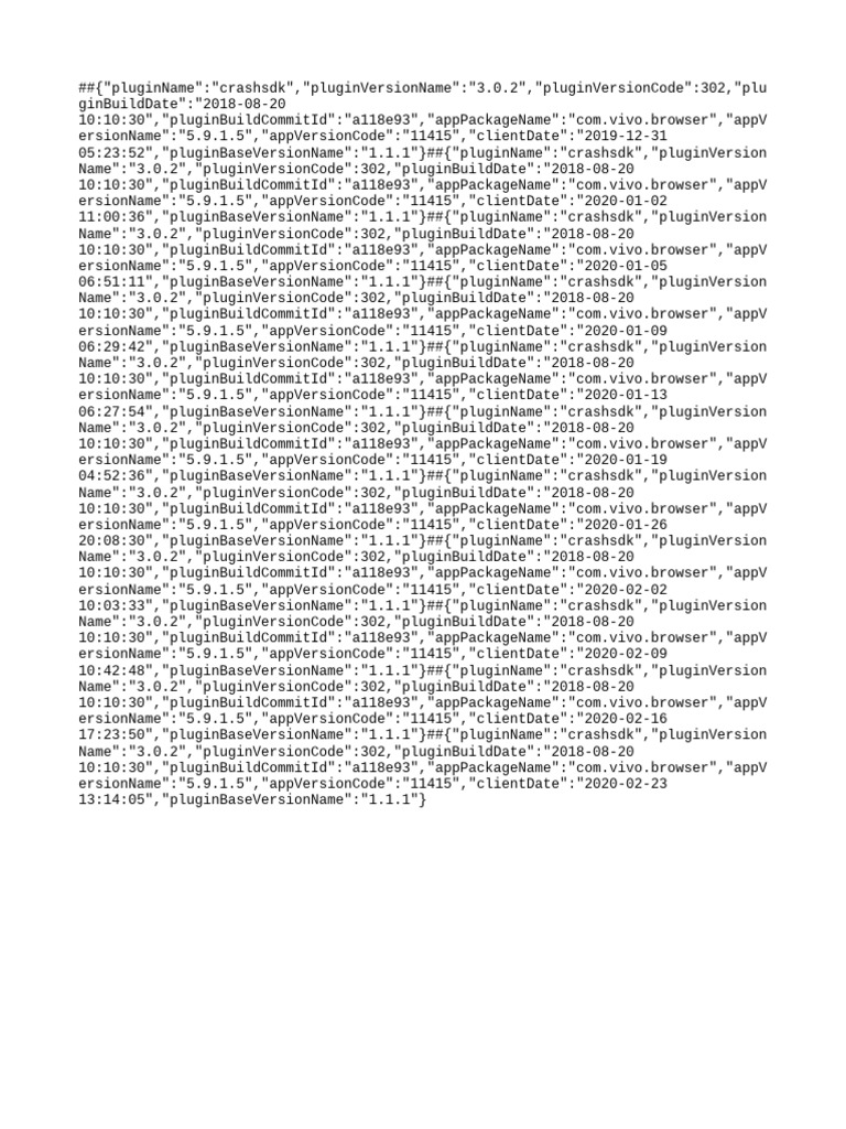 Vivo Browser Crash SDK Details | PDF | Computers