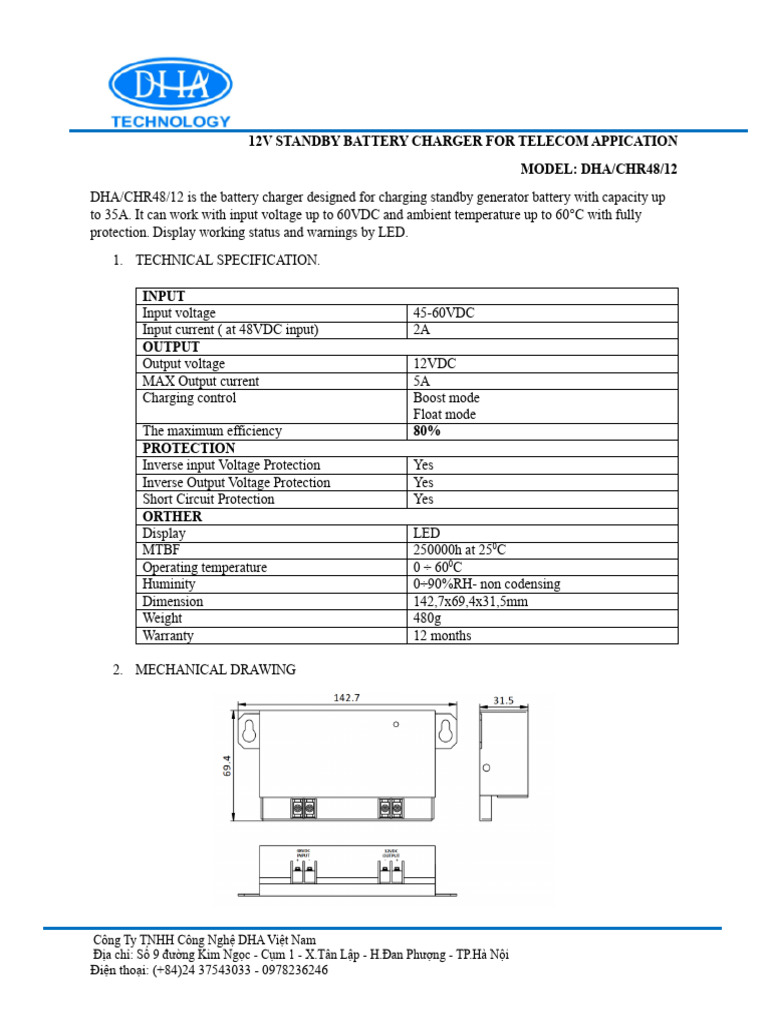12V Standby Battery Charger | PDF