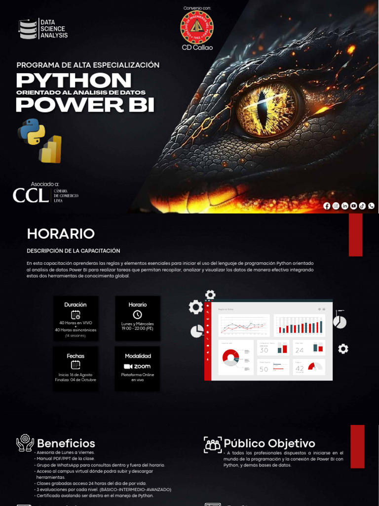 Brochure Python Orientado Al Análisis Power Bi | PDF Brochure Python Orientado Al Análisis Power Bi | PDF