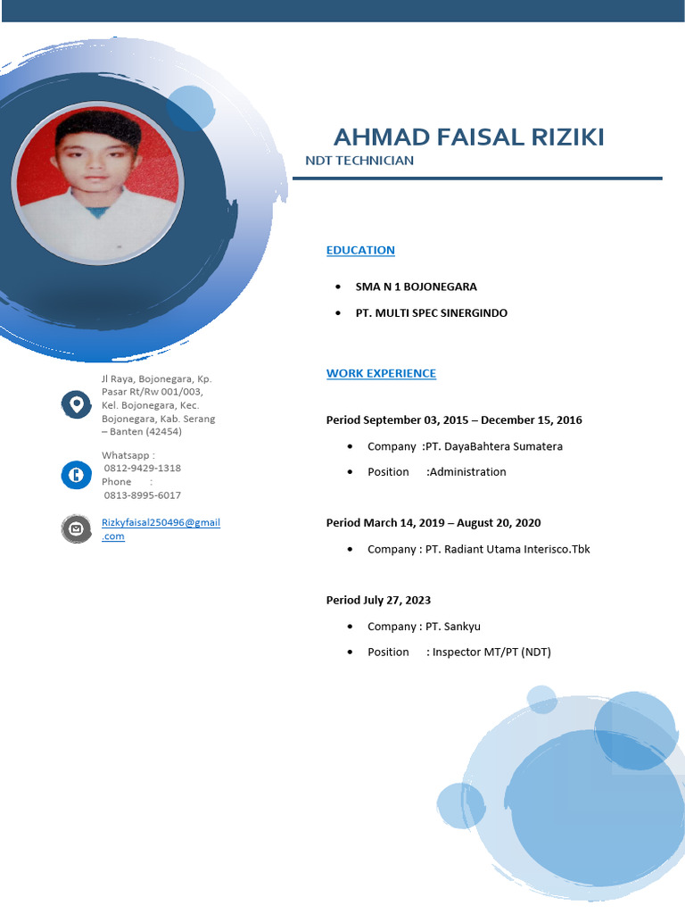 CV AHMAD FAISAL Update | PDF